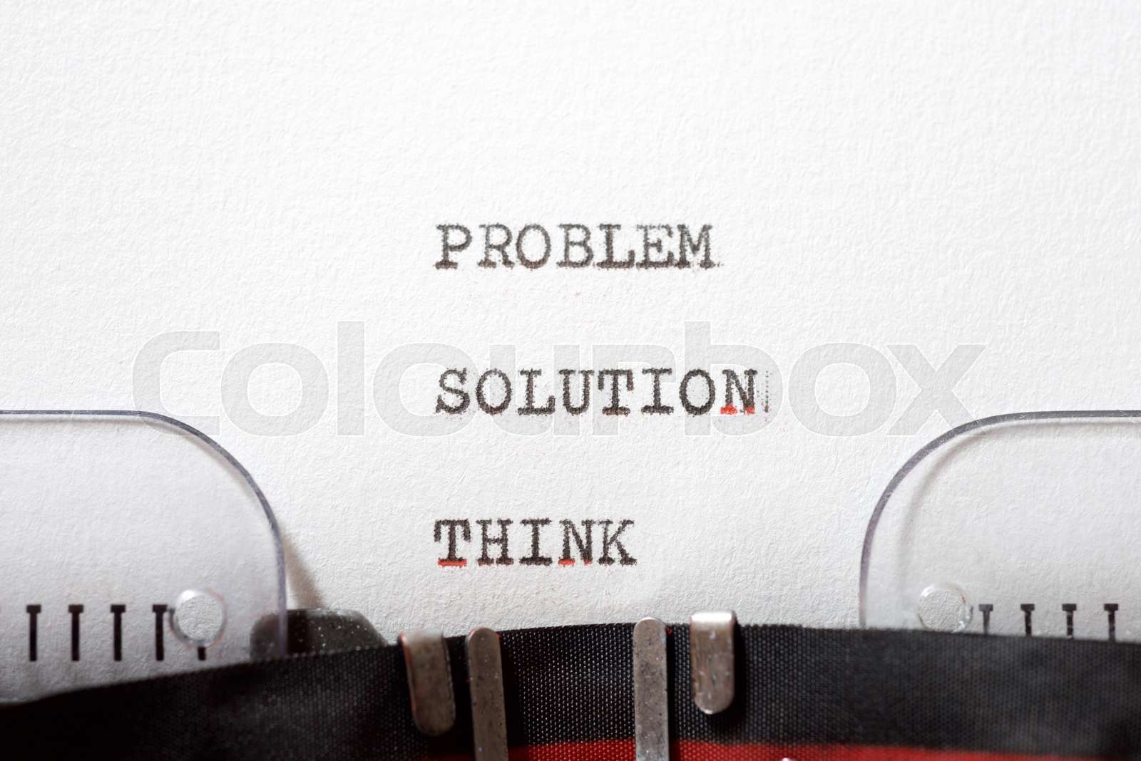 Problem solution think phrase | Stock image | Colourbox