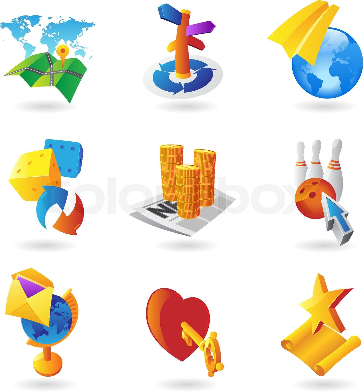 Icons for leisure | Stock vector | Colourbox