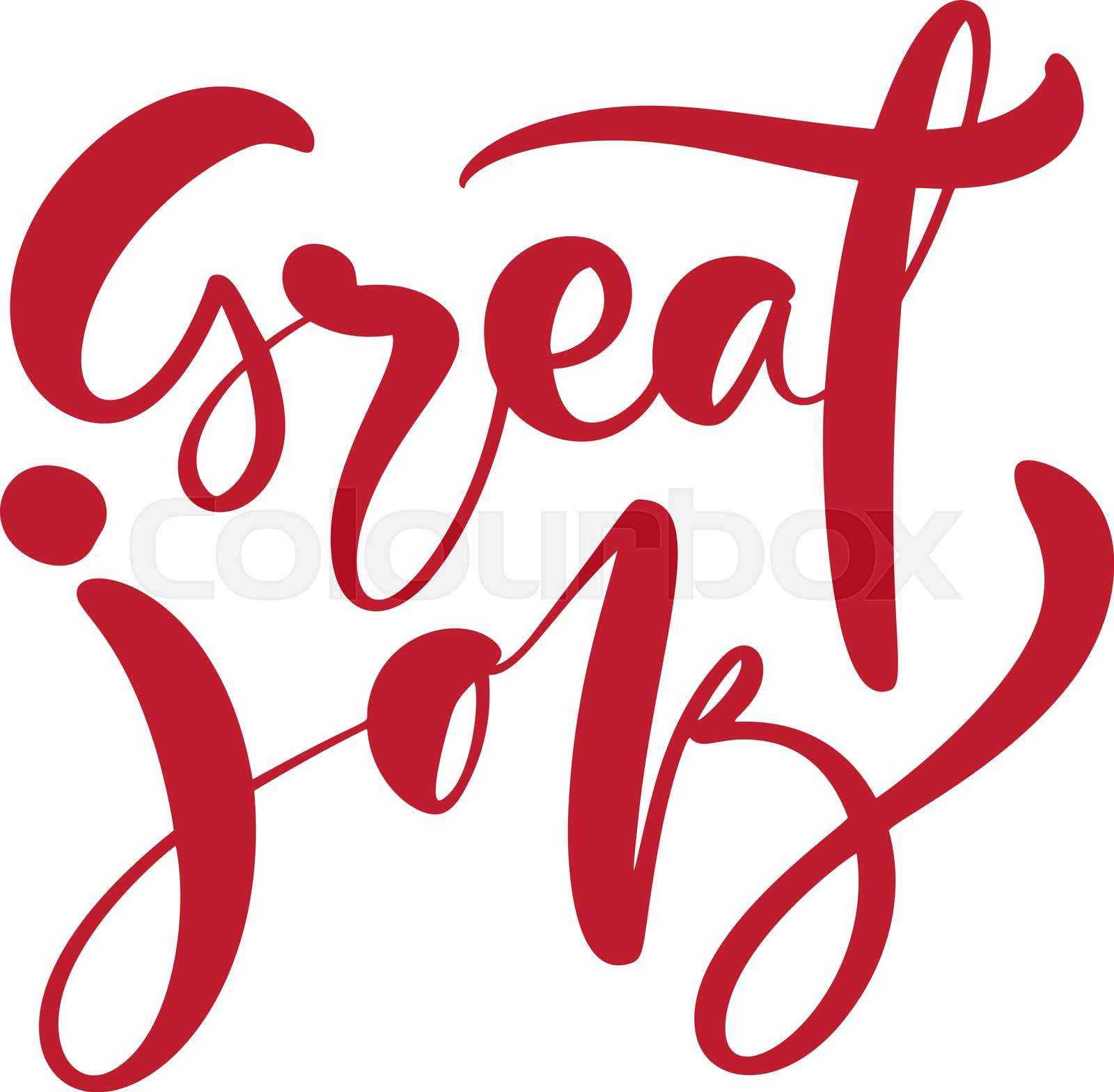 Great job vector hand drawn lettering positive quote. Calligraphy ...