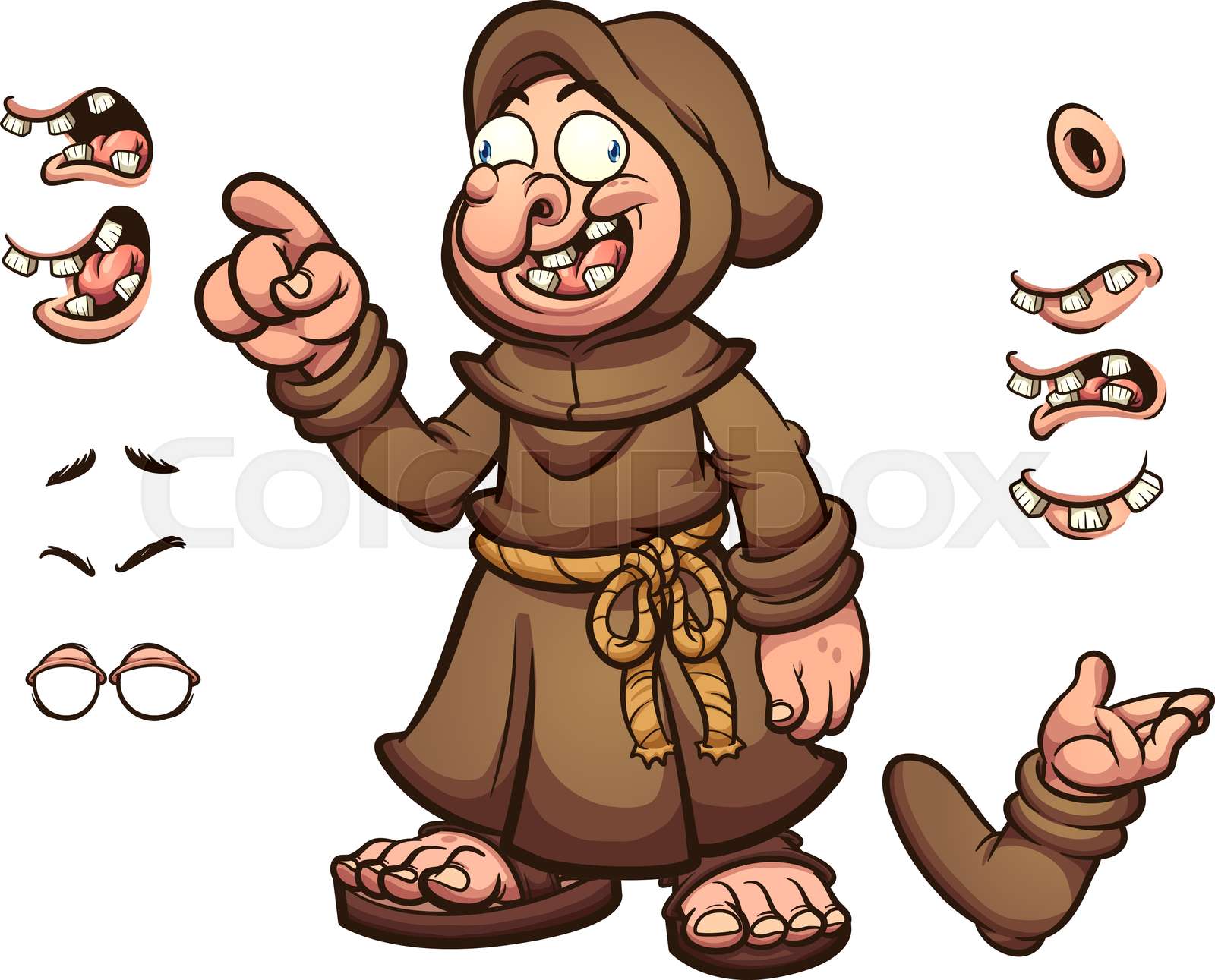 Cartoon Monk | Stock vector | Colourbox