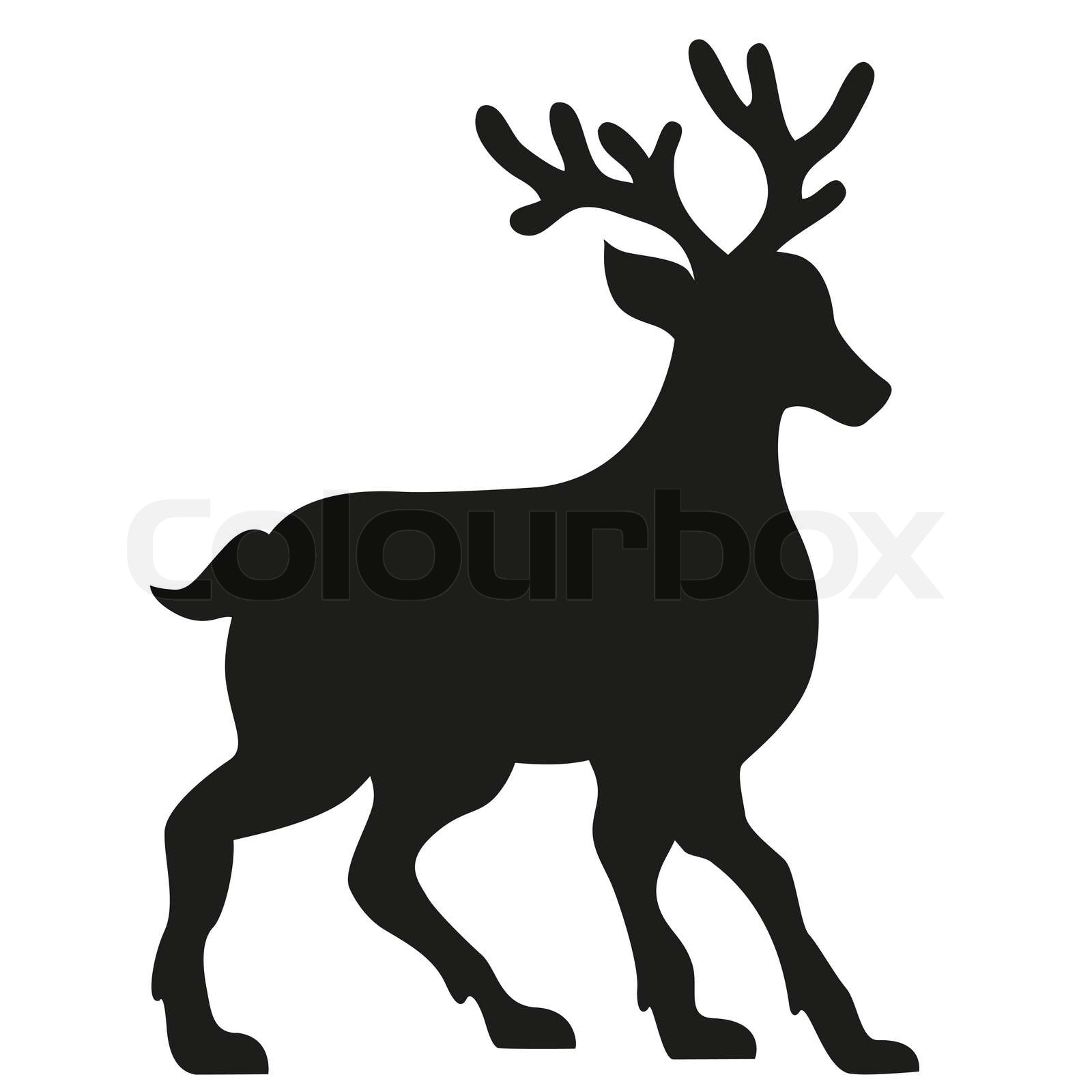 Silhouette von einem Hirsch-Vektor-illustration | Stock-Vektor | Colourbox