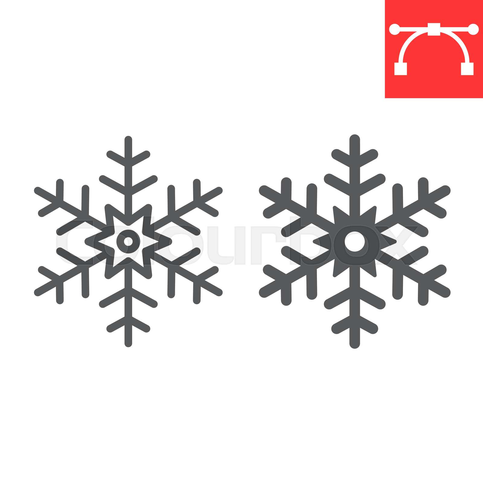 icon, schnee, schneeflocke | Stock-Vektor | Colourbox