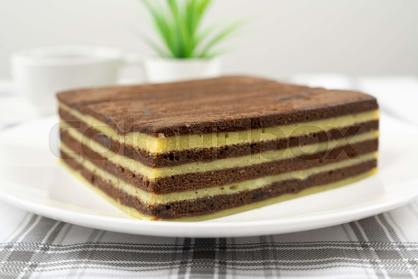 Traditional Sarawak Malaysia steamed layered cake | Stock image | Colourbox