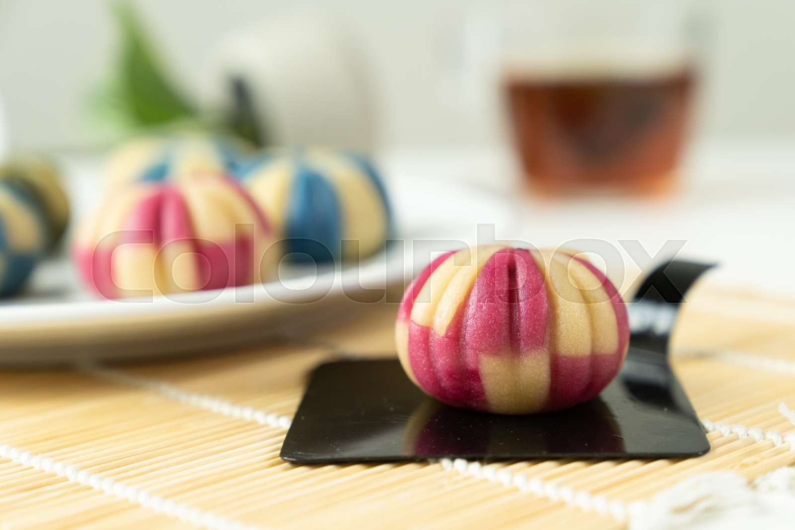 Japanese traditional confectionery cake wagashi | Stock image | Colourbox