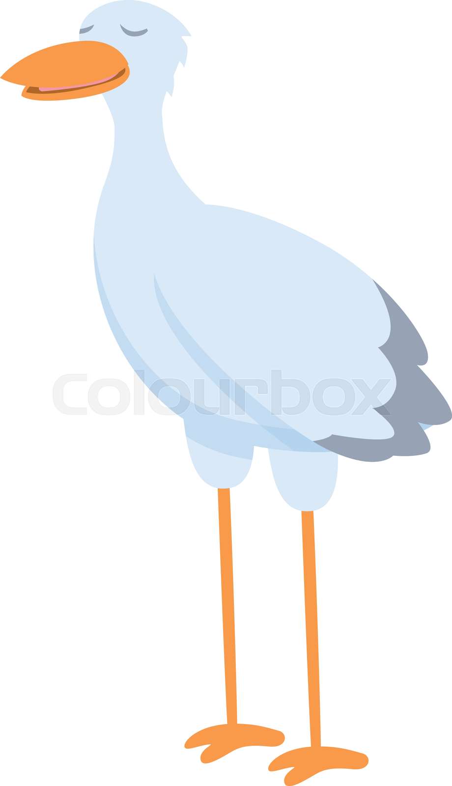 Smiling stork icon, cartoon style | Stock vector | Colourbox