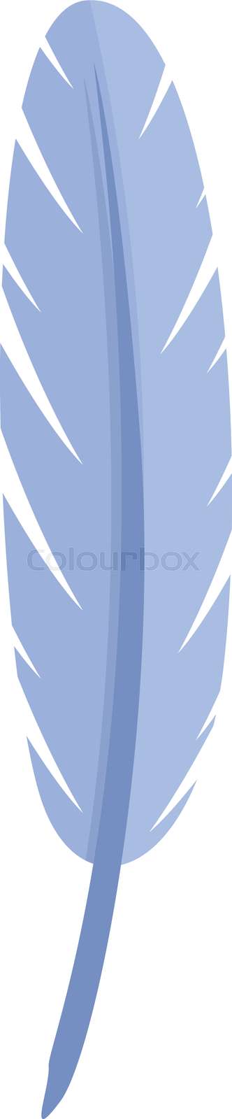 Bright feather icon, cartoon style | Stock vector | Colourbox