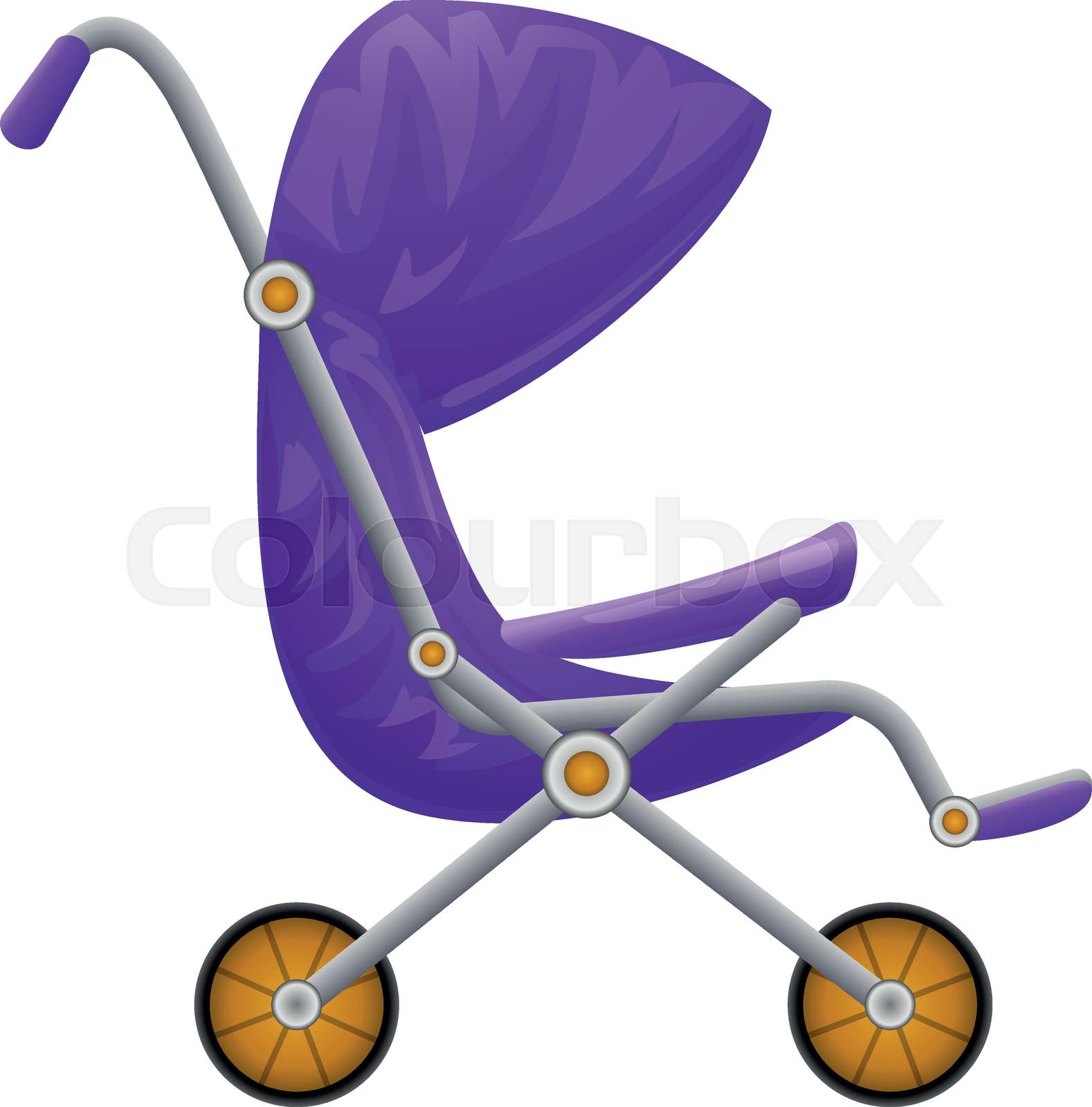 Baby stroller icon, cartoon style | Stock vector | Colourbox