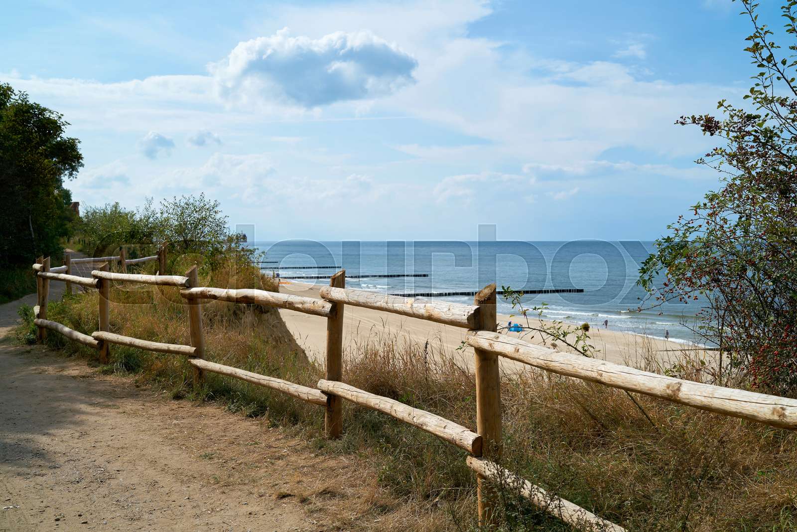 Blick auf den Strand bei Rewal in Polen | Stock Bild | Colourbox