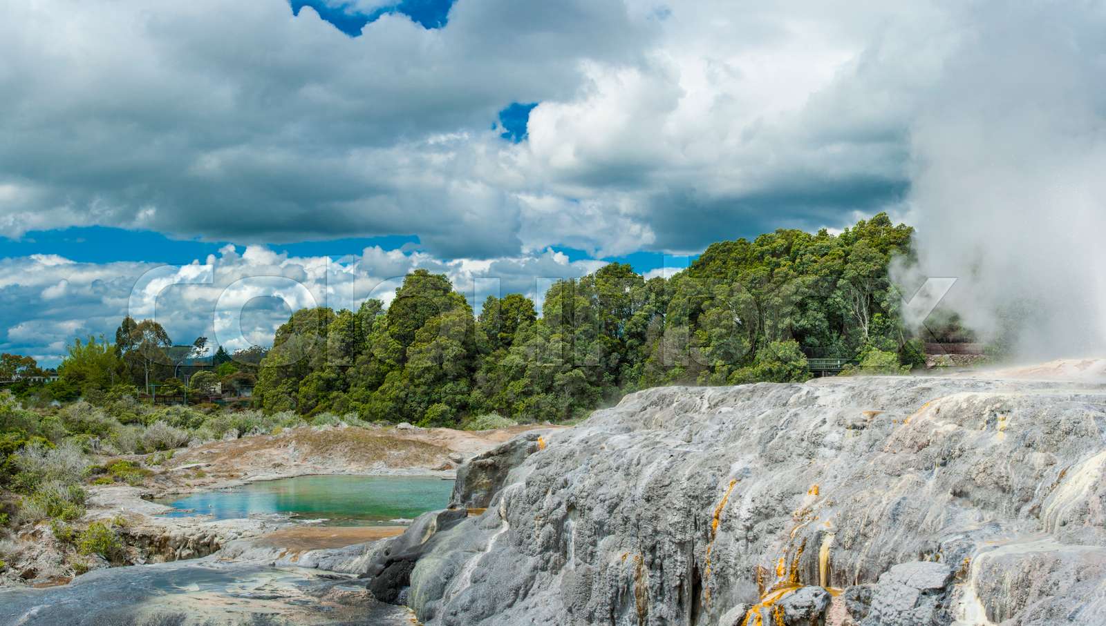 Pohutu and Prince of Wales geysers | Stock image | Colourbox