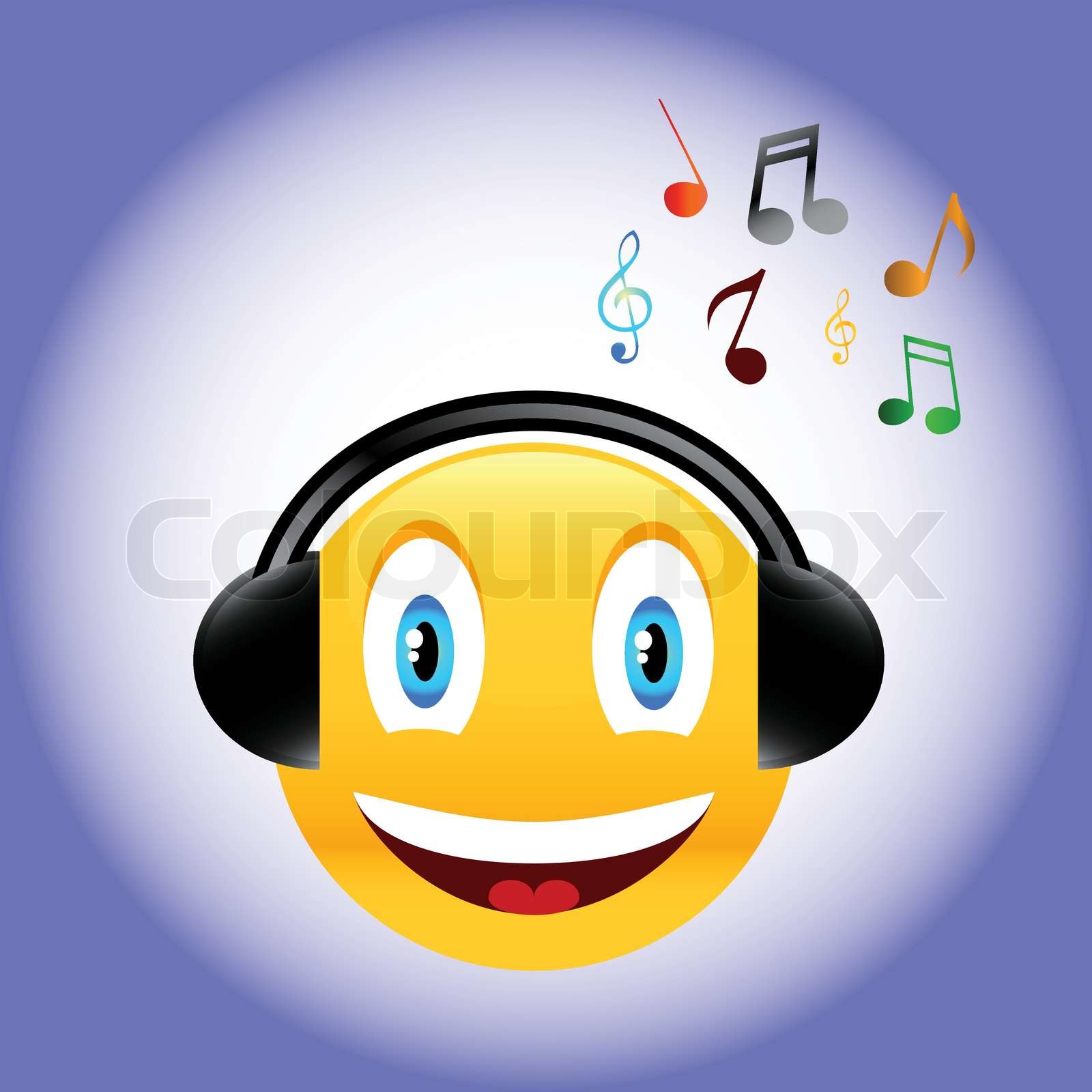 Music smile | Stock vector | Colourbox