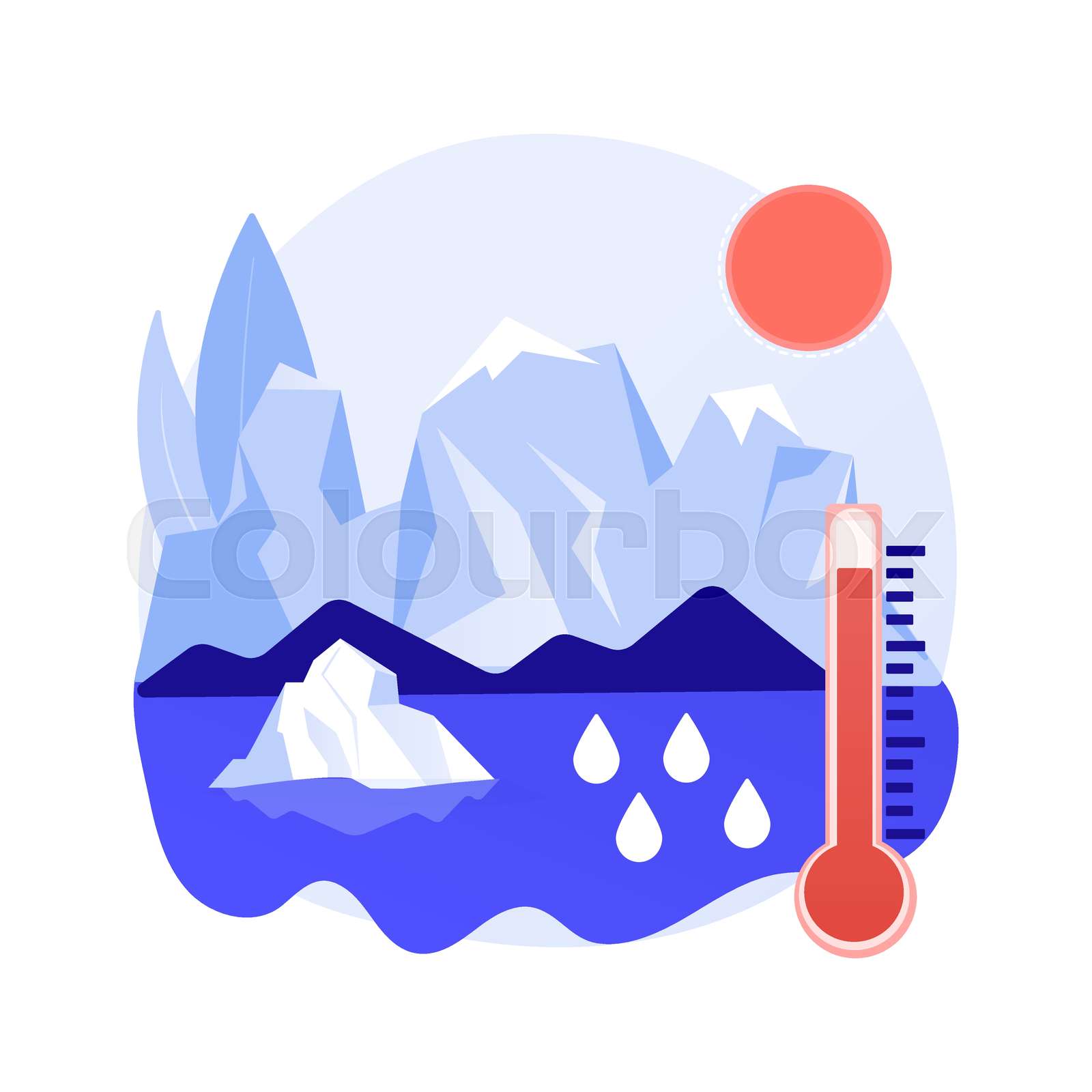 Melting glaciers abstract concept vector illustration. | Stock vector ... Melting glaciers abstract concept vector illustration. | Stock vector ...