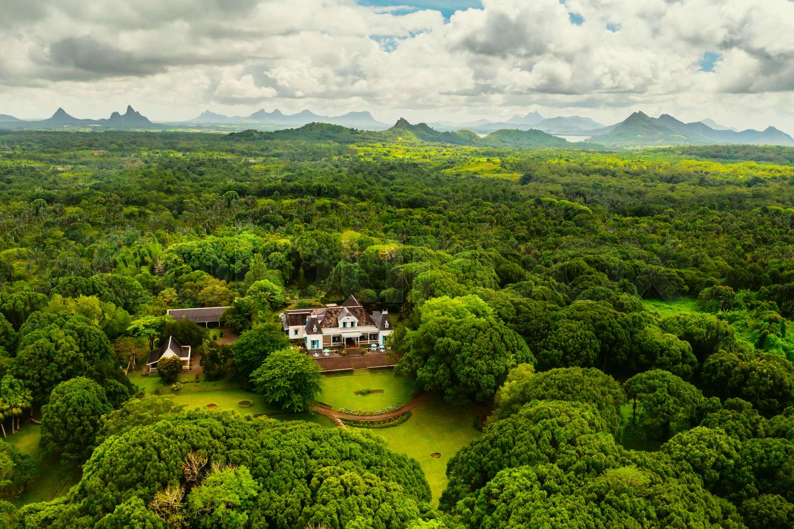 An old colonial-style house on the island of Mauritius.Museum on the ...