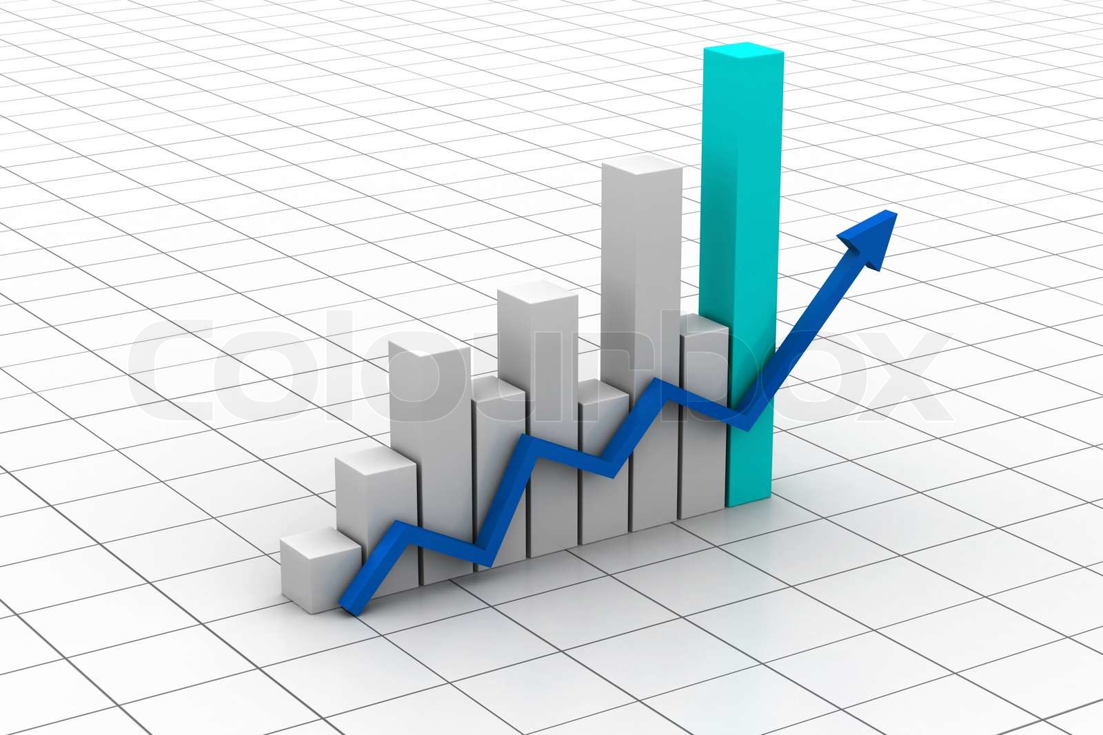 dreidimensional, symbol, chart | Stock Bild | Colourbox