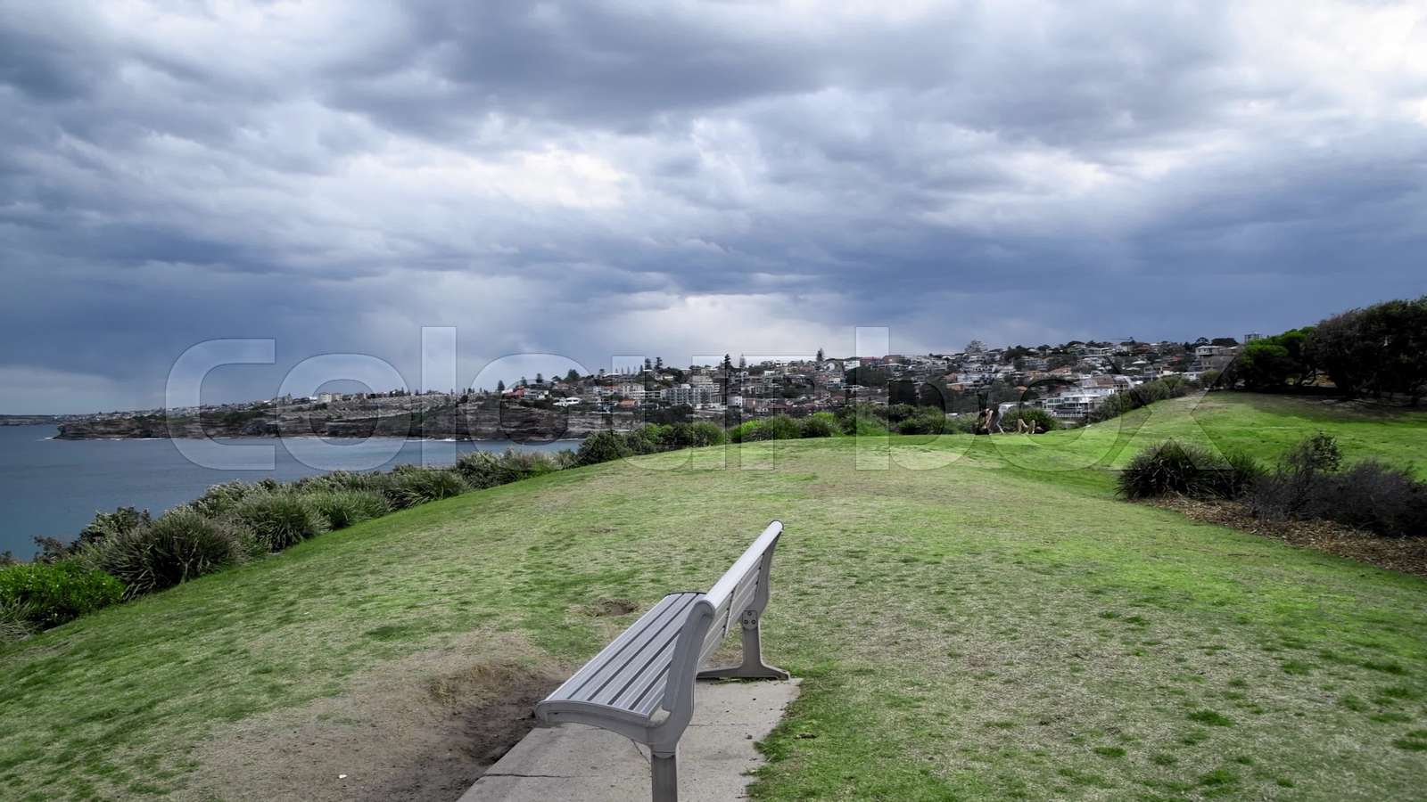 Bondi Beach promenade and meadows, Australia | Stock video | Colourbox