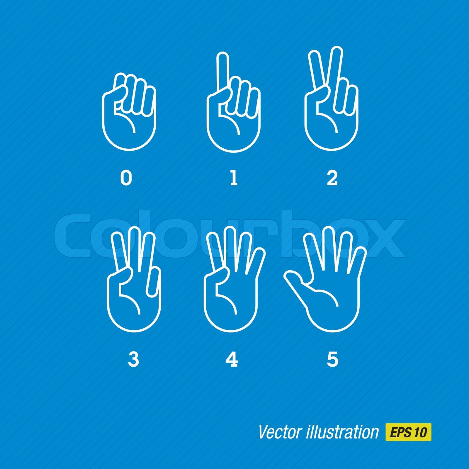 Count vector hand and fingers | Stock vector | Colourbox