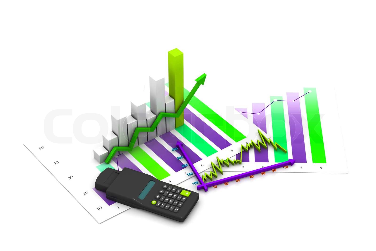 Business graph with chart | Stock image | Colourbox