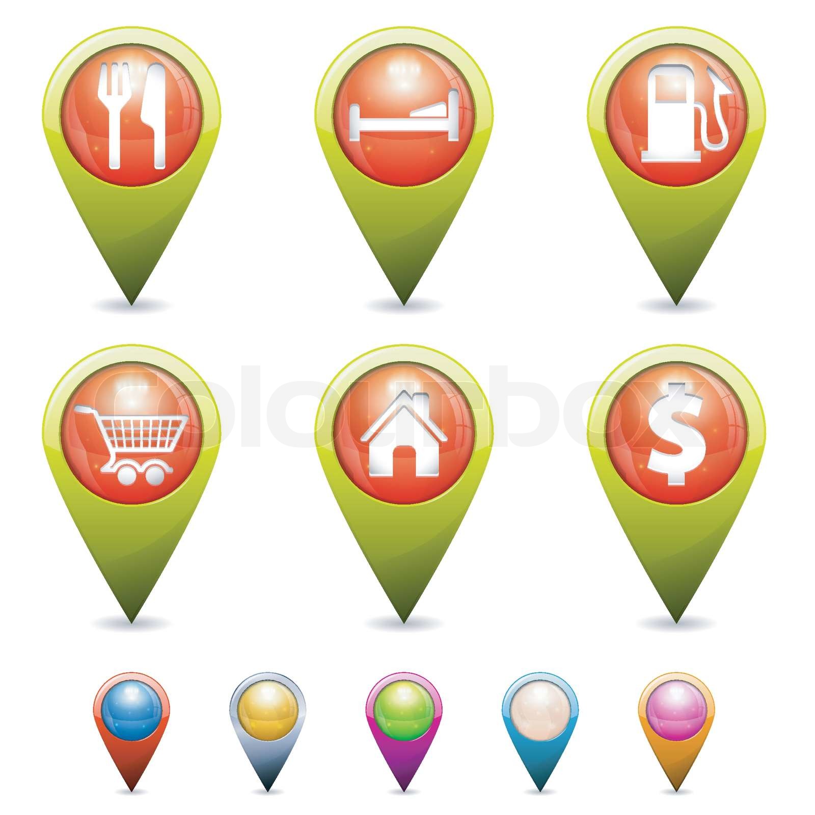 poi, symbol, benzin | Stock vektor | Colourbox