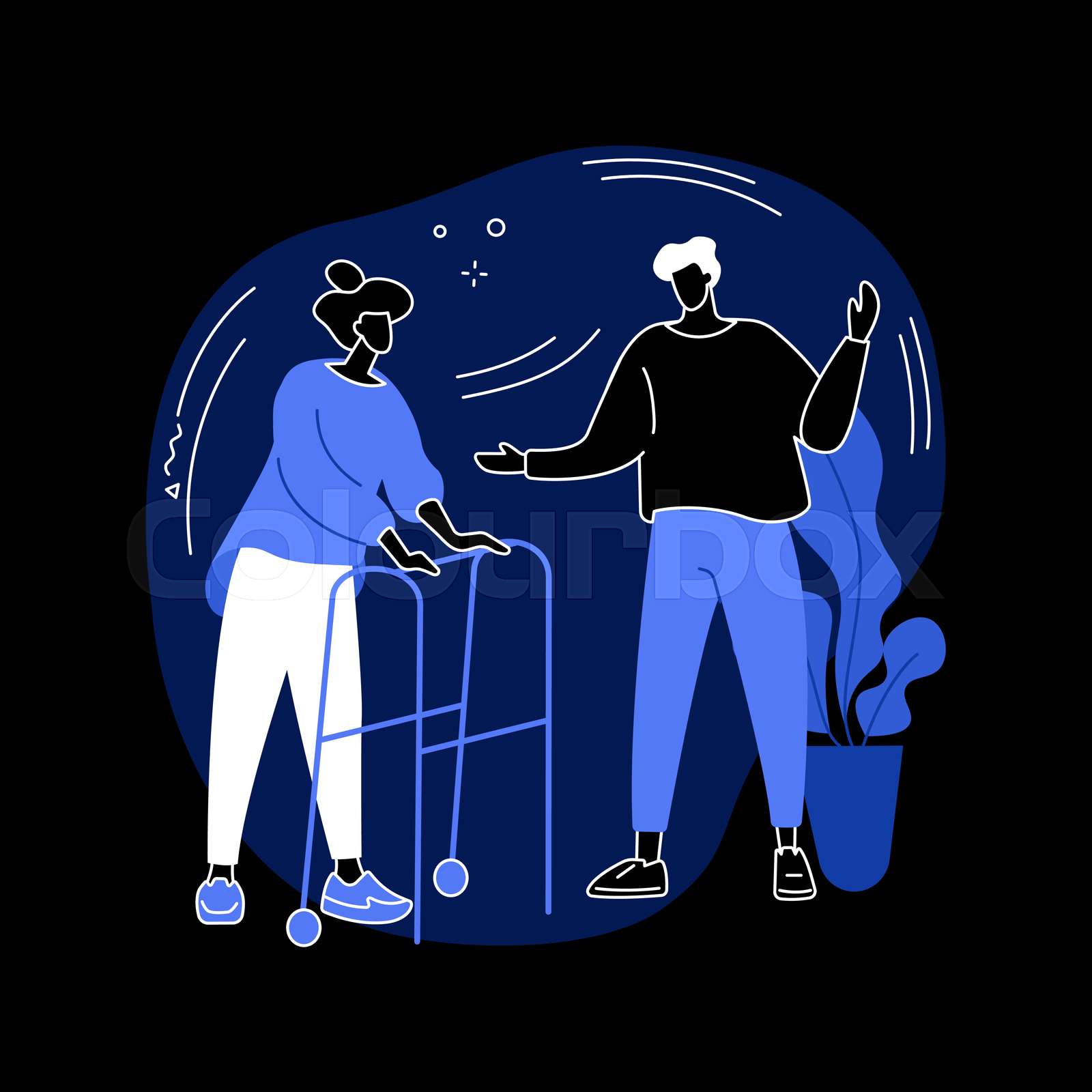 Elderly care abstract concept vector illustration. | Stock vector ...