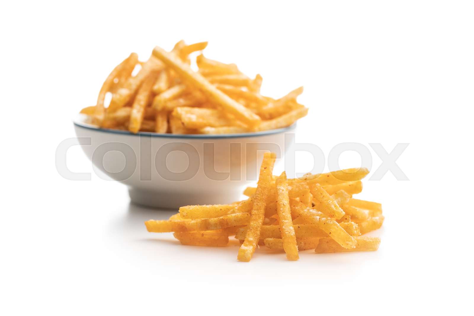 French fries. Fried mini potato sticks. | Stock image | Colourbox