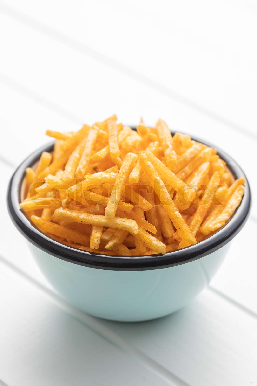 French fries. Fried mini potato sticks. | Stock image | Colourbox