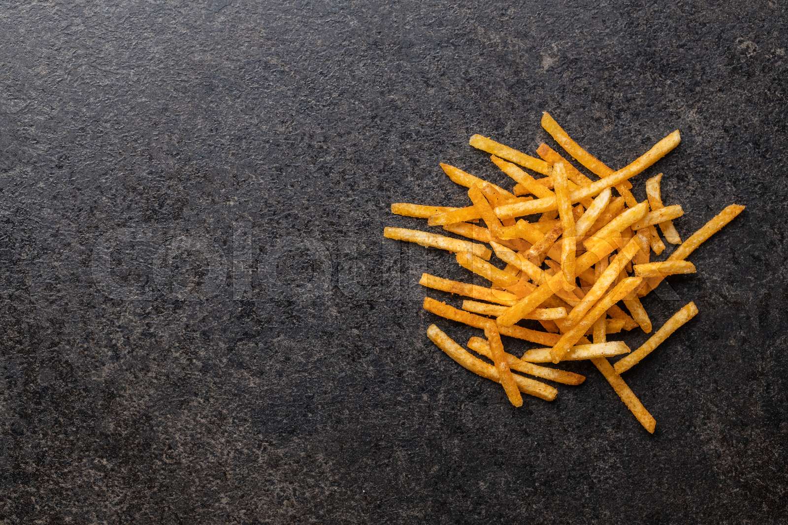 French fries. Fried mini potato sticks. | Stock image | Colourbox
