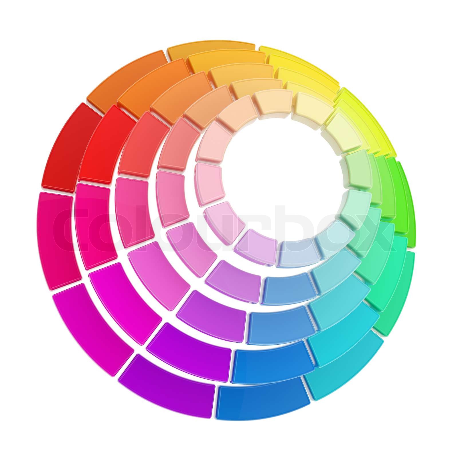Color range spectrum circle round palette composition | Stock image ...