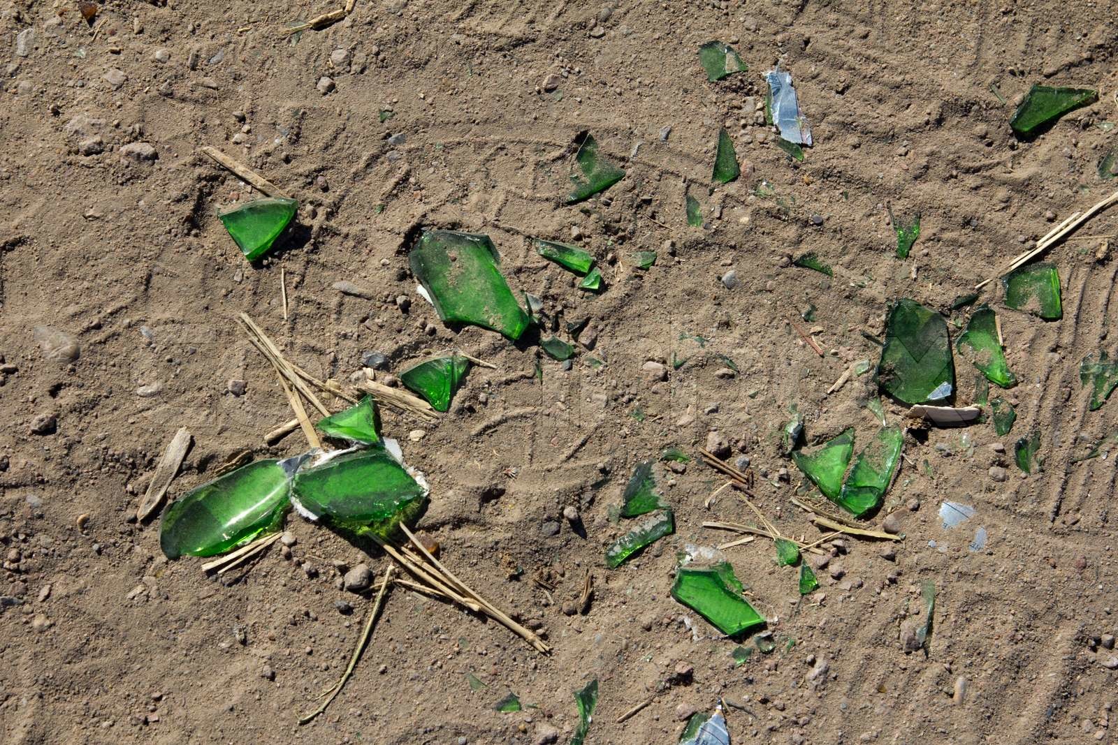 broken glass on the concrete | Stock image | Colourbox