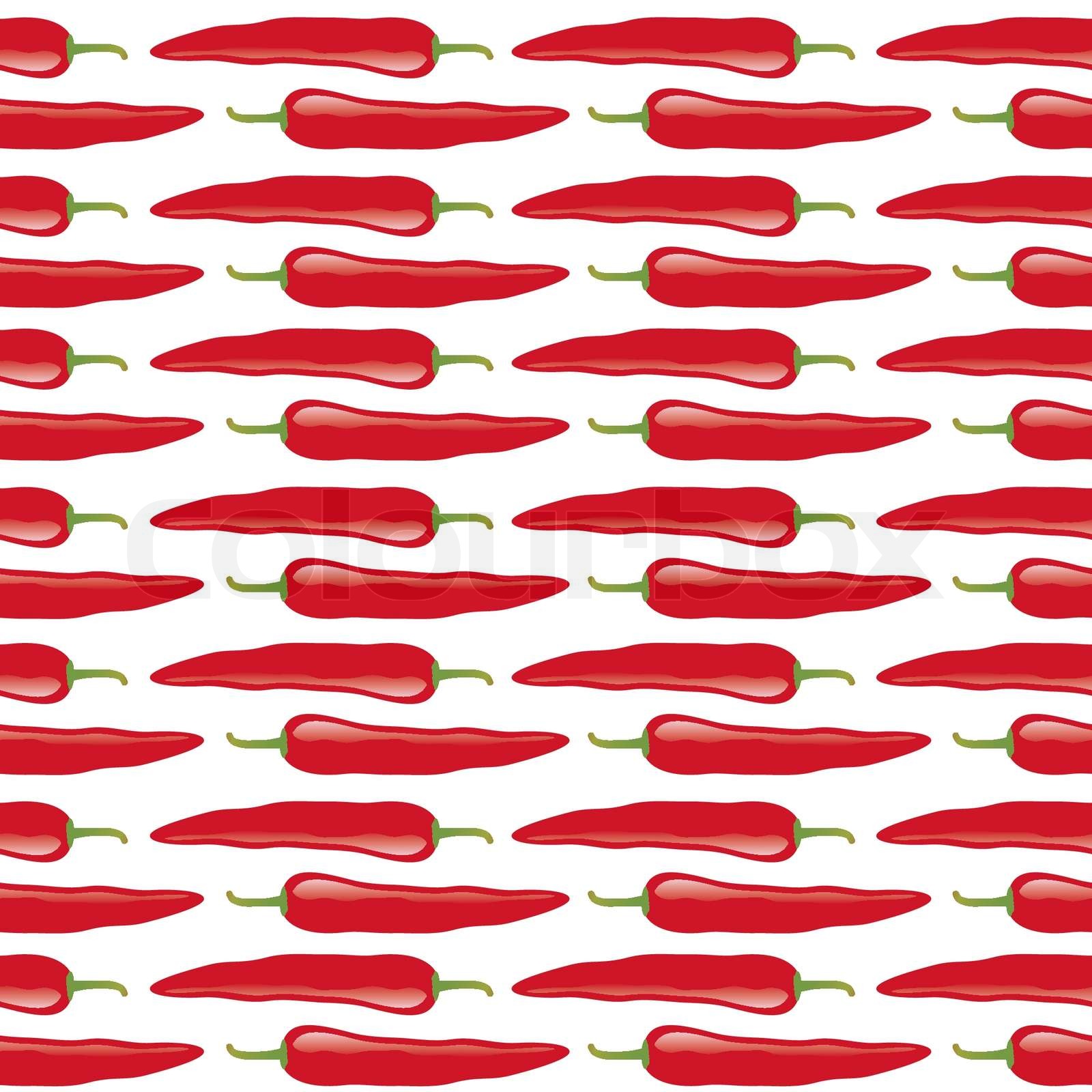 chili pepper seamless pattern | Stock vector | Colourbox