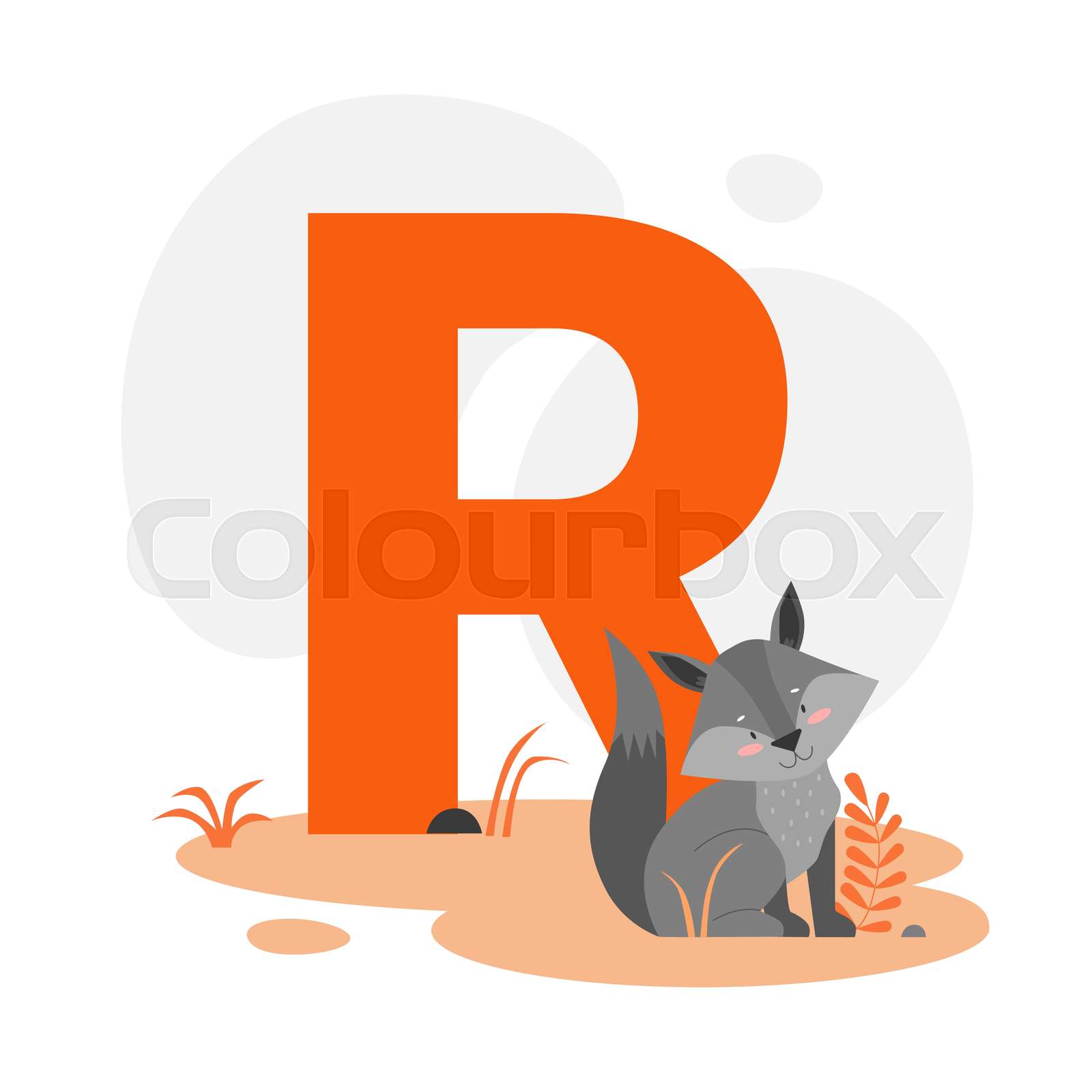 Children ABC english animal alphabet with R letter and cute Raccoon ...