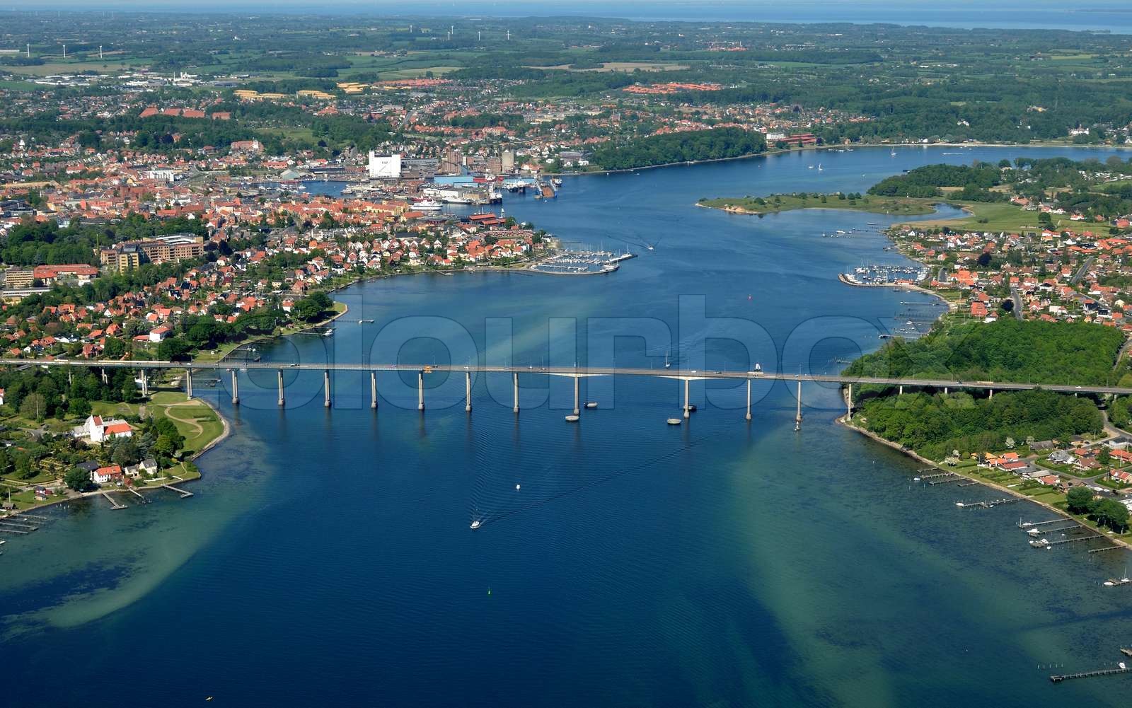 svendborg, dänemark, flyfotos | Stock Bild | Colourbox