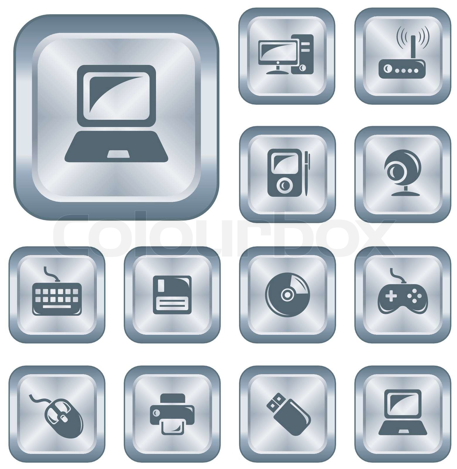 Hardware button set | Stock vector | Colourbox