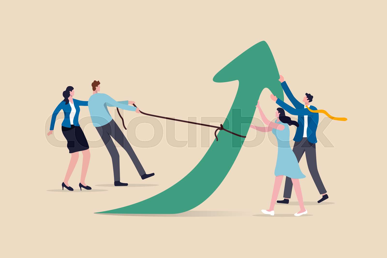 Teamwork and collaboration colleagues, togetherness and support each ...