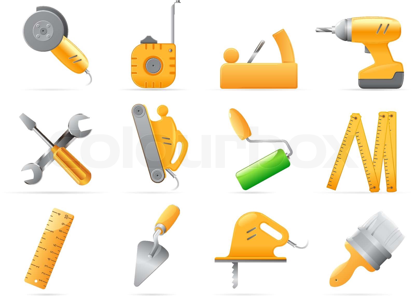 Icons for tools | Stock vector | Colourbox