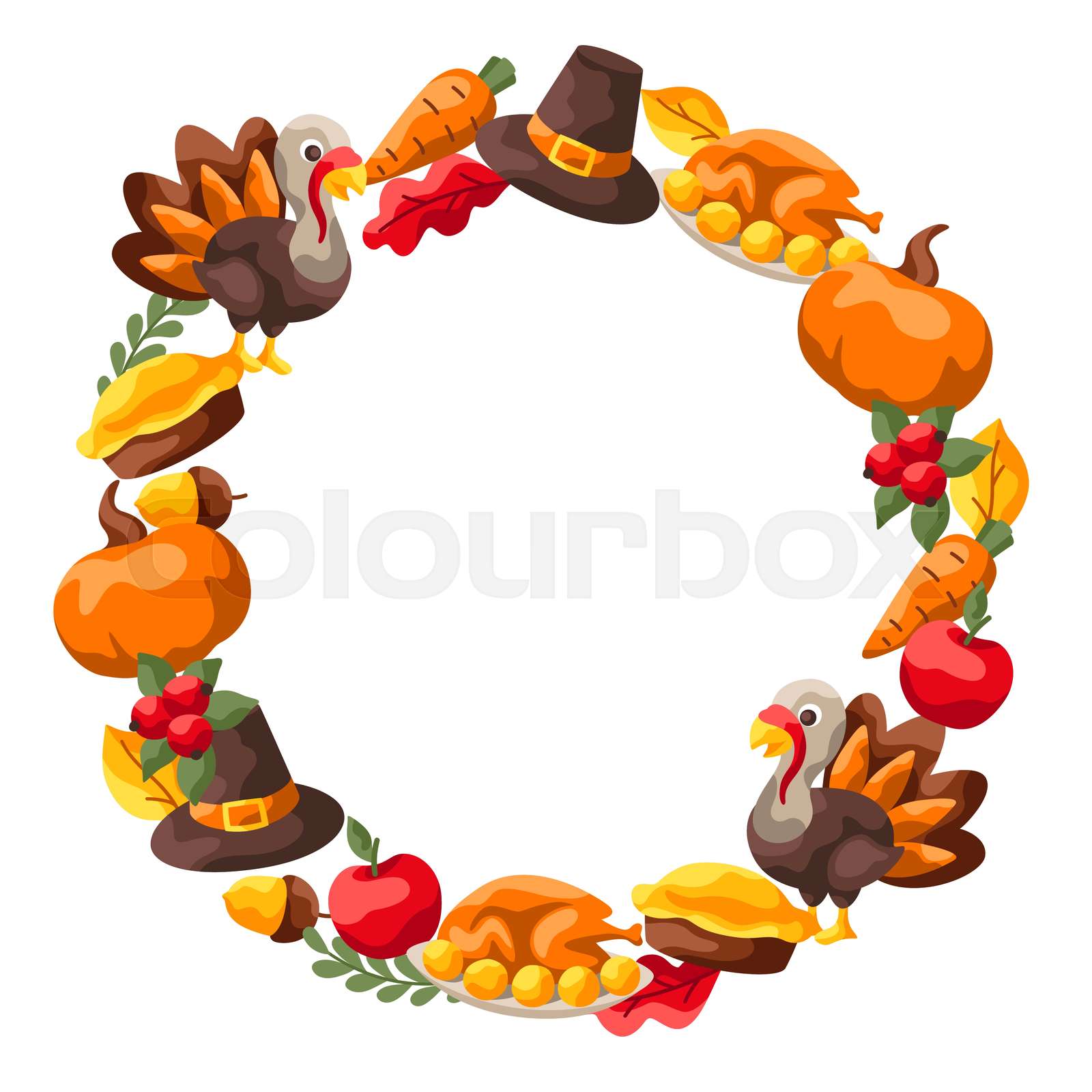 Happy Thanksgiving Day frame. | Stock vector | Colourbox