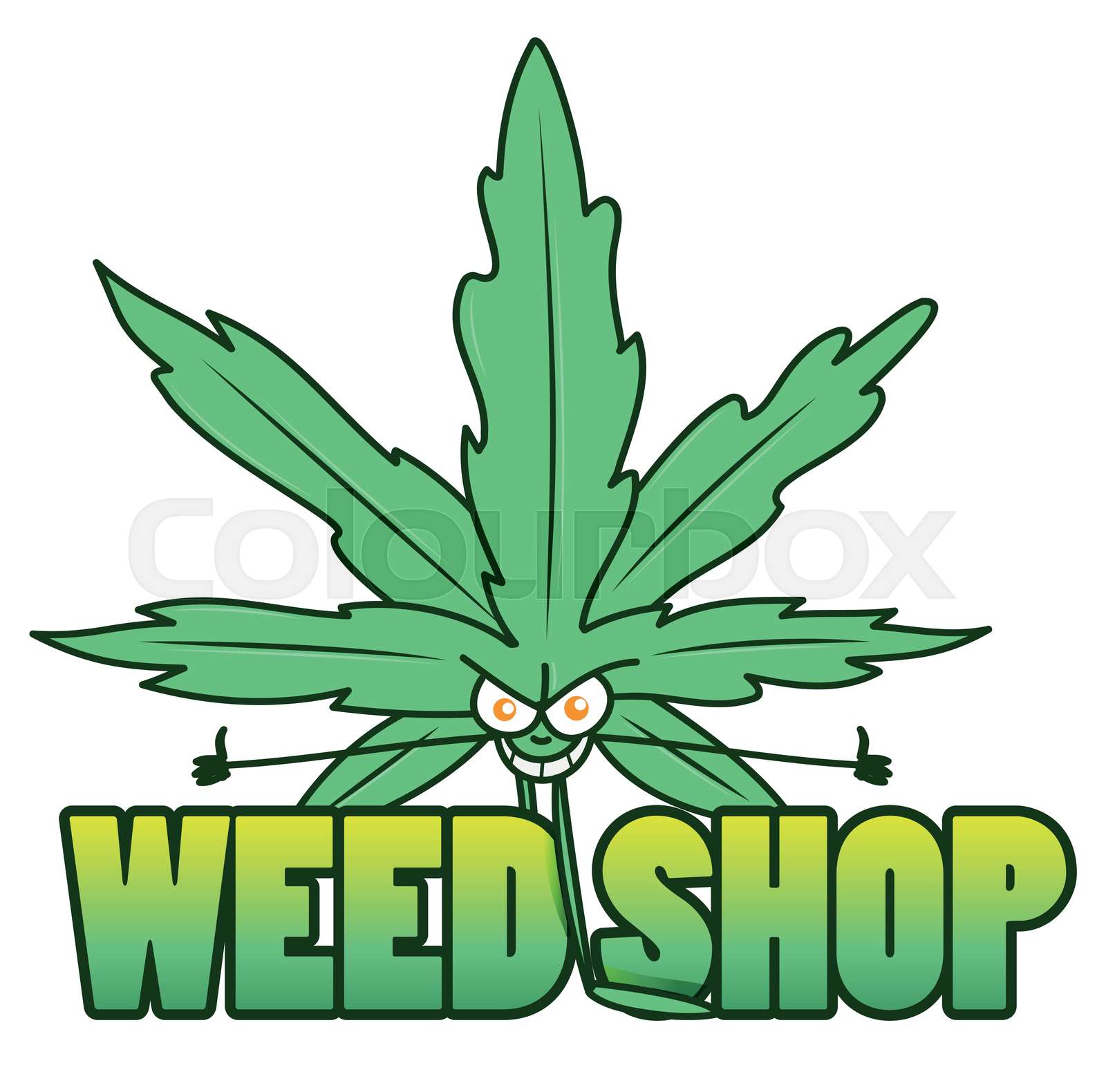 Medical marijuana shop. Logos with hemp leaves, joints, and smoking ...