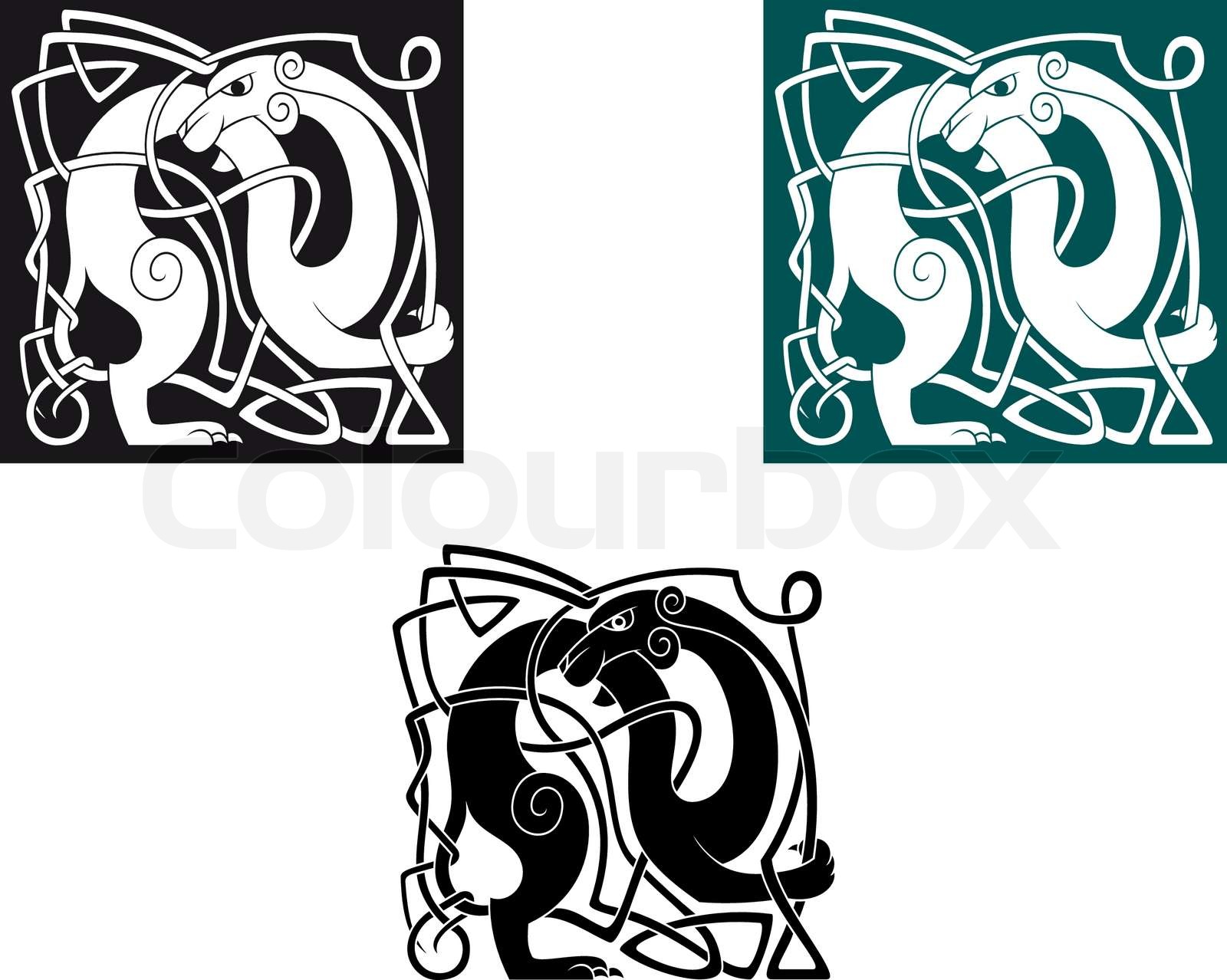 Celtic dogs | Stock vector | Colourbox