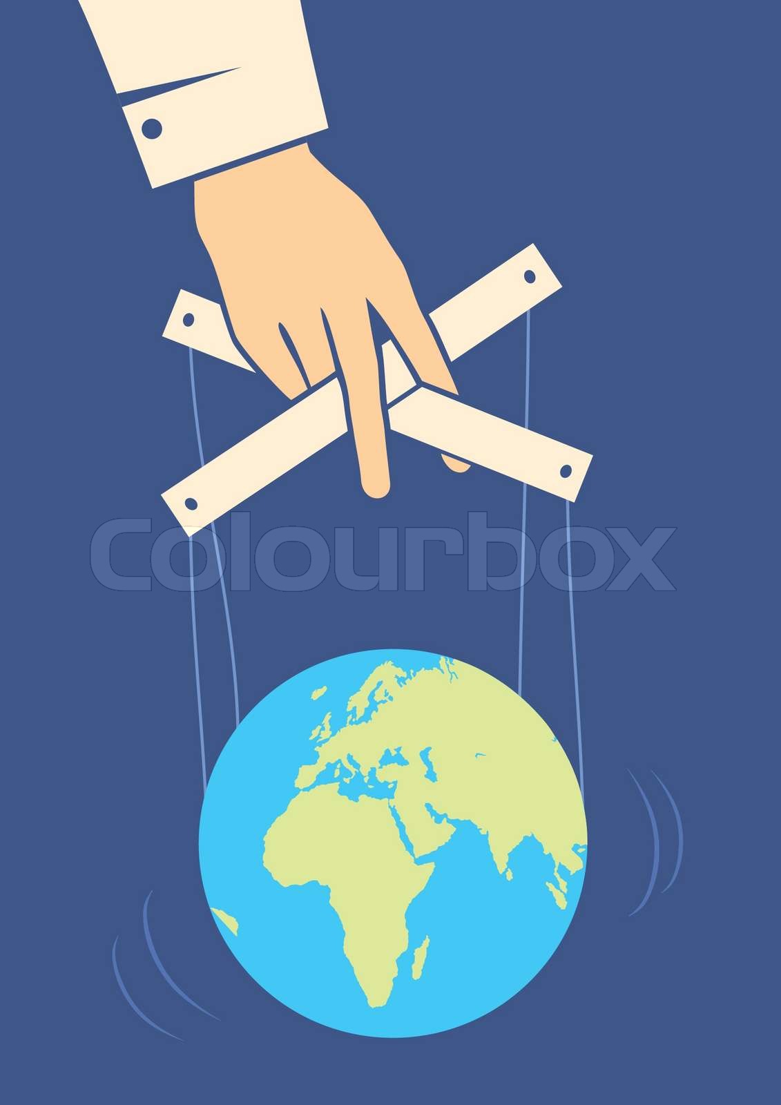 Hand controls the Earth | Stock vector | Colourbox