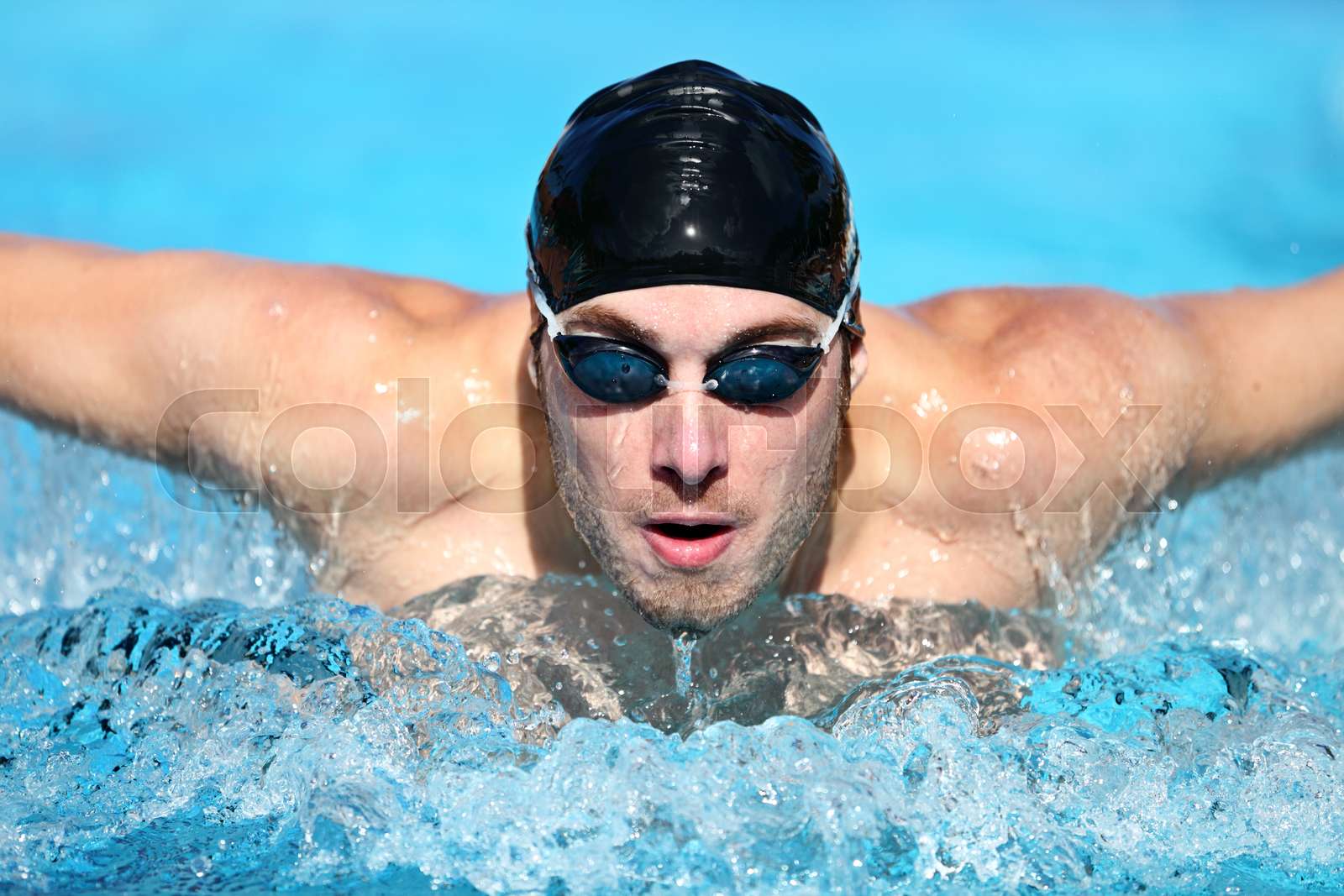 Swimmer - man swimming | Stock image | Colourbox