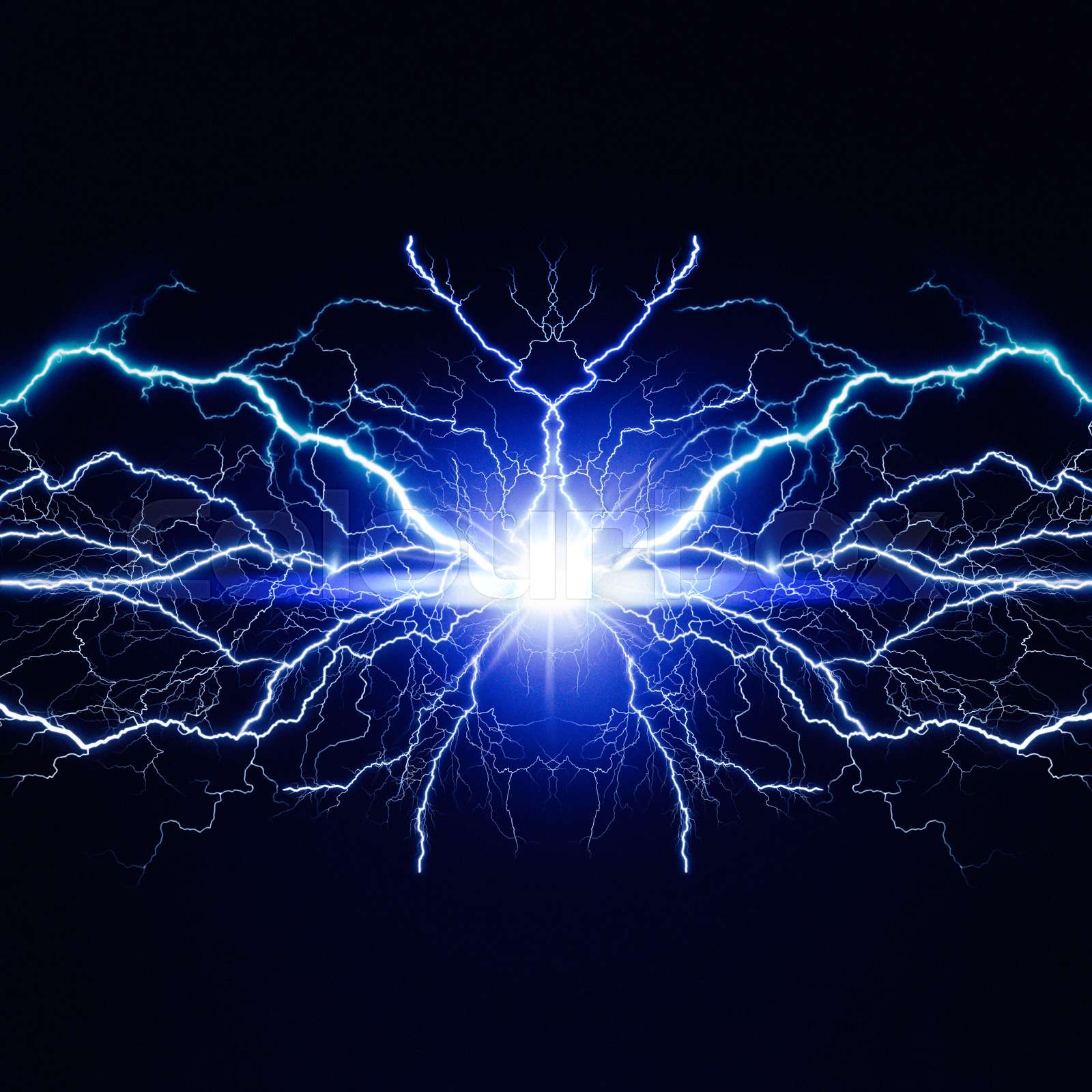 High voltage electric bolt. Teleport flash | Stock image | Colourbox