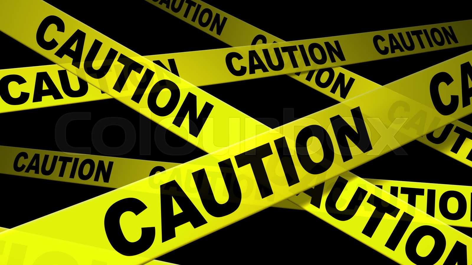Caution Tape Animation with Alpha Matte | Stock video | Colourbox