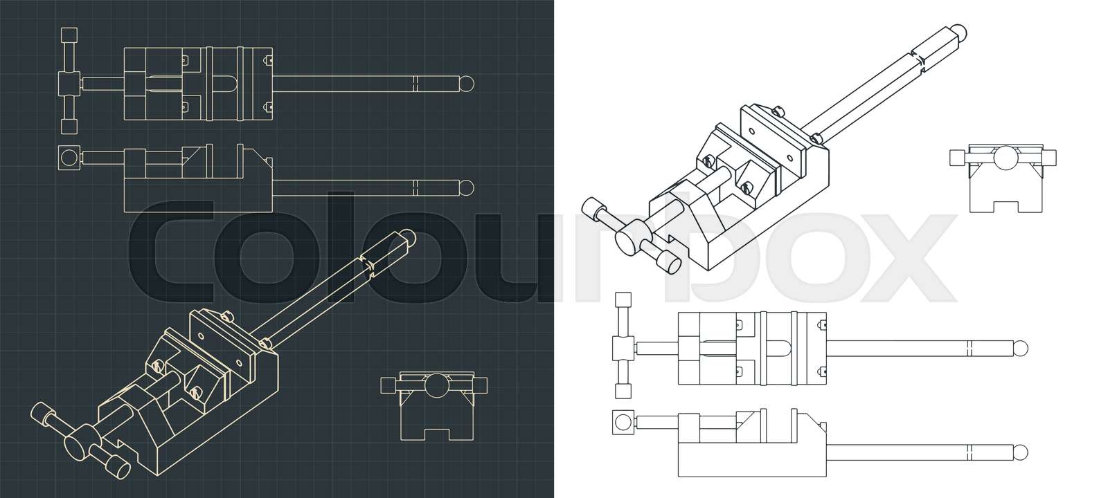 Bench vice | Stock vector | Colourbox