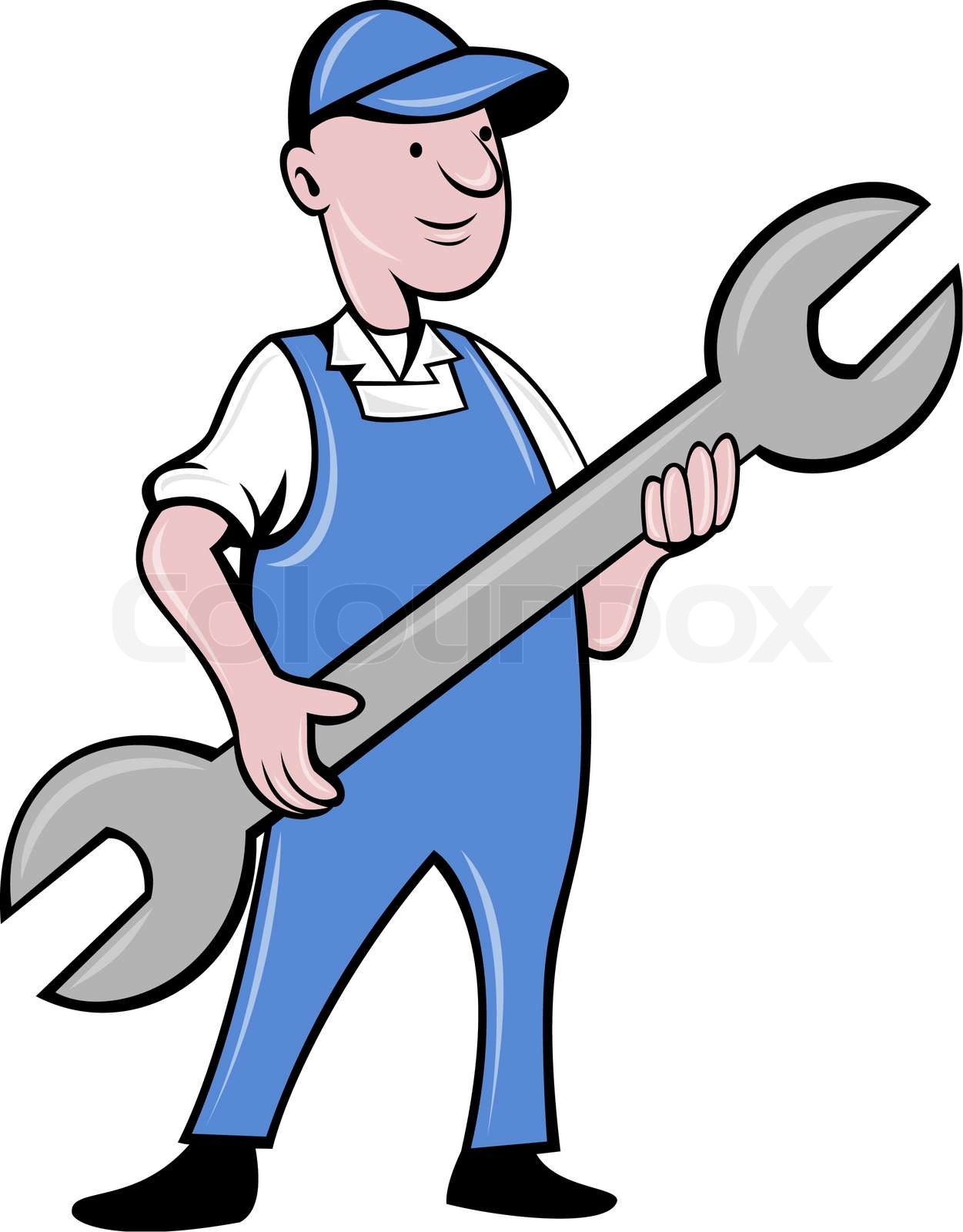 Mechanic Cartoon | Stock vector | Colourbox