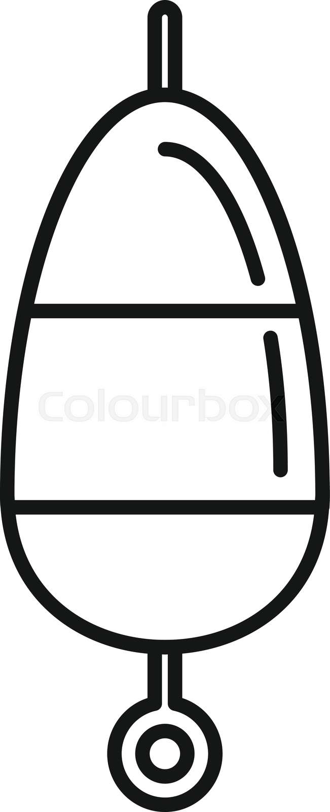 Bobber hobby icon, outline style | Stock vector | Colourbox