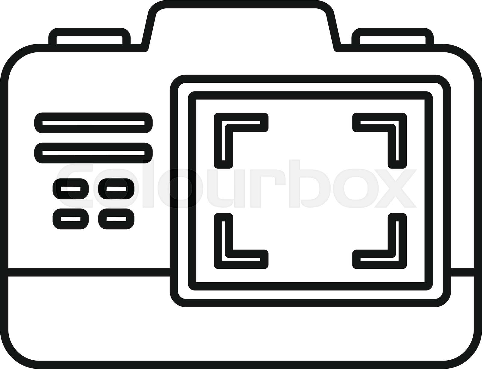 Video camera screen recording icon, outline style | Stock vector ...