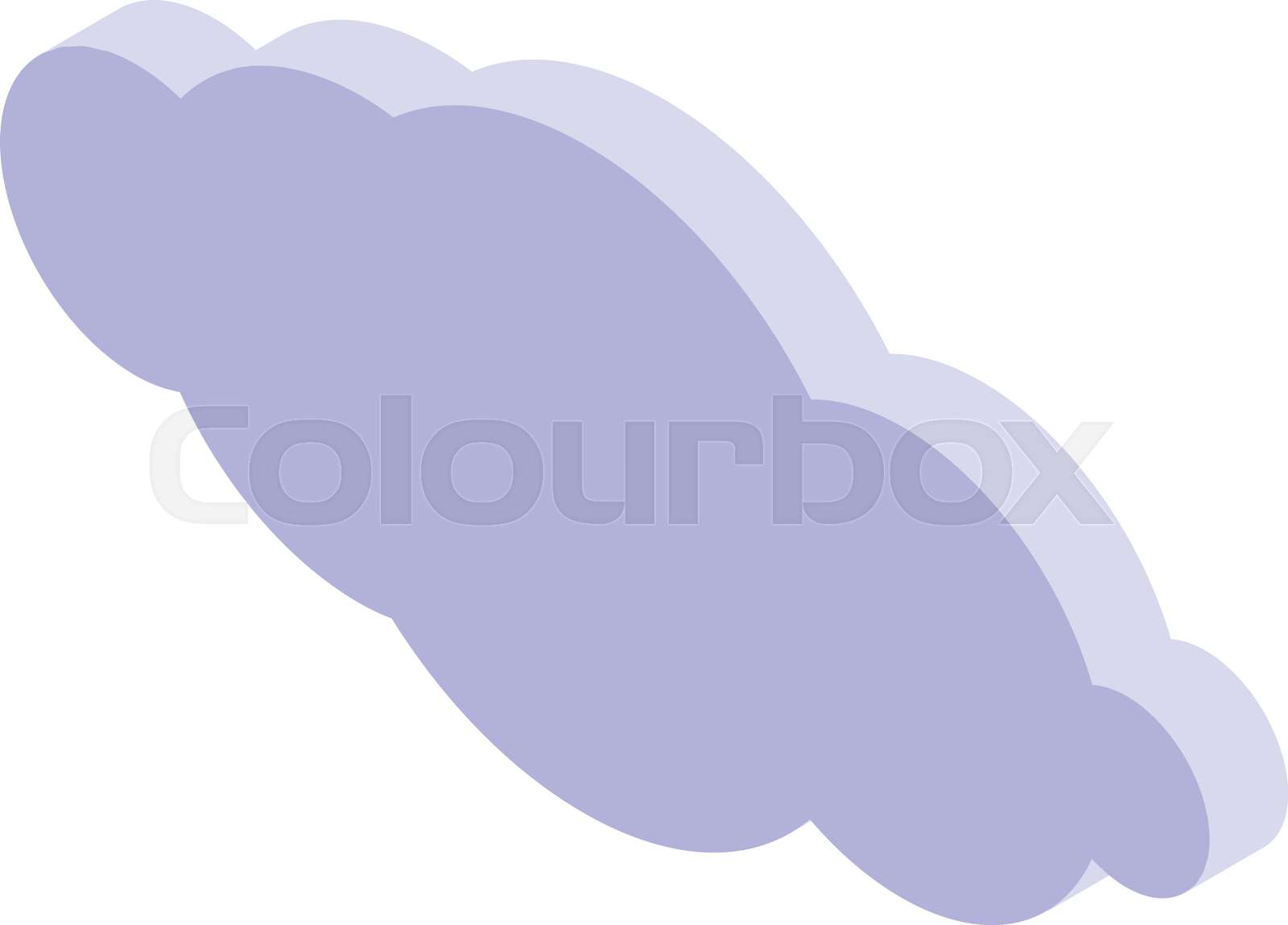 Shape cloud icon, isometric style | Stock vector | Colourbox