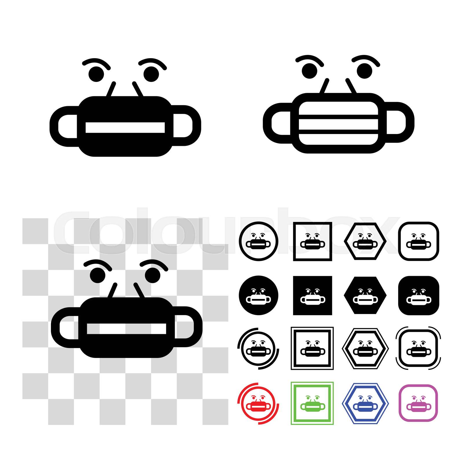 Face mask icon | Stock vector | Colourbox
