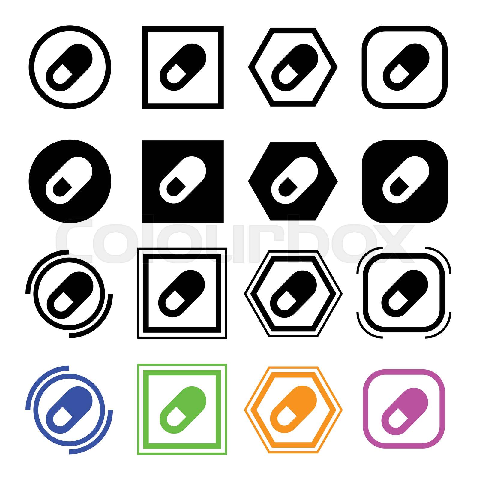 Drug icon | Stock vector | Colourbox