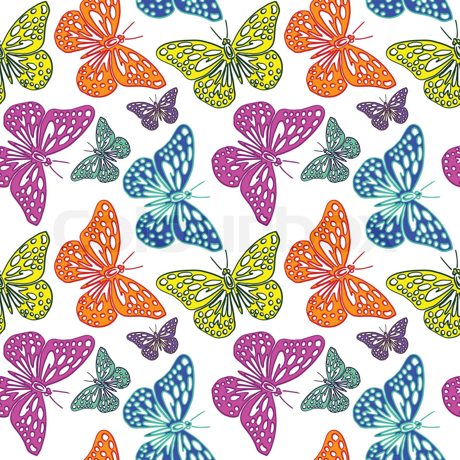 butterflies texture | Stock vector | Colourbox