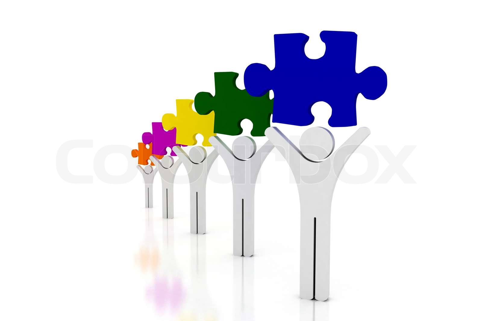 man and puzzle | Stock image | Colourbox