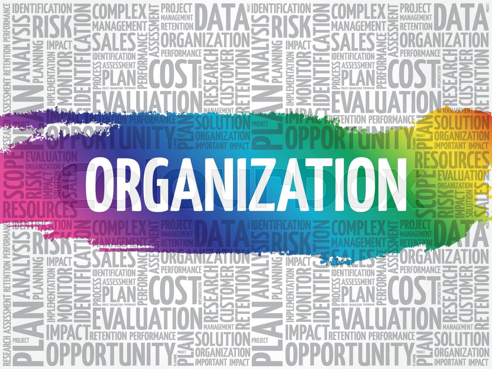 Organization word cloud collage, business concept | Stock vector ...